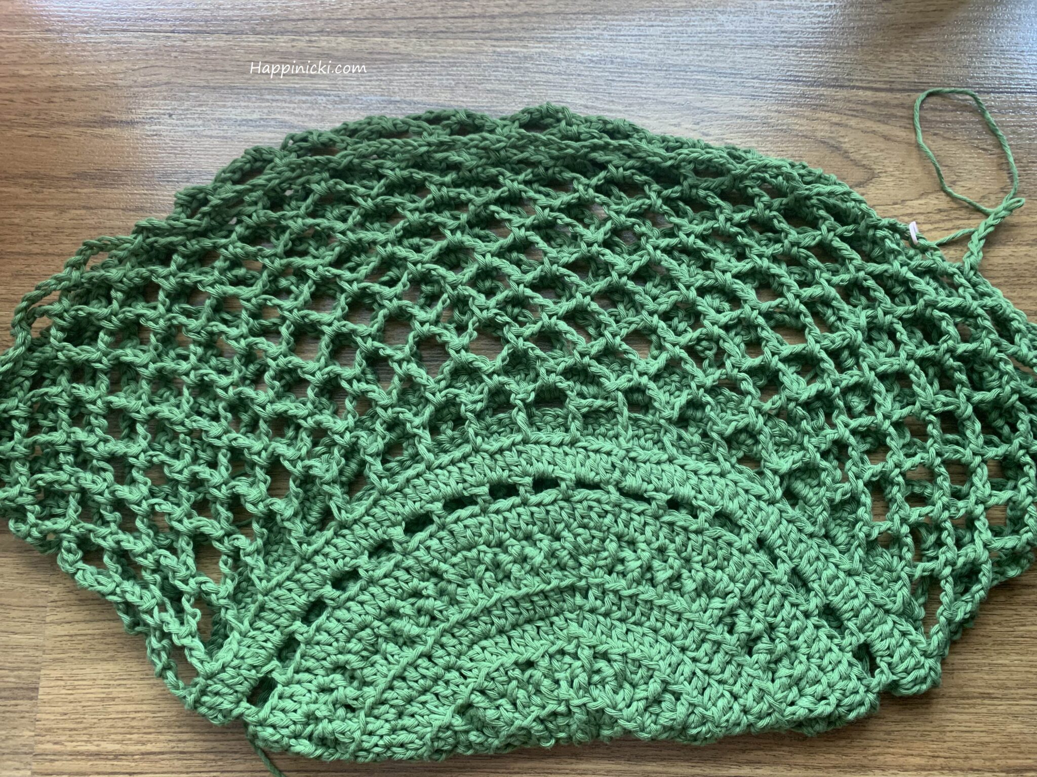 Foldable Crochet Market Bag Free Pattern - Happinicki