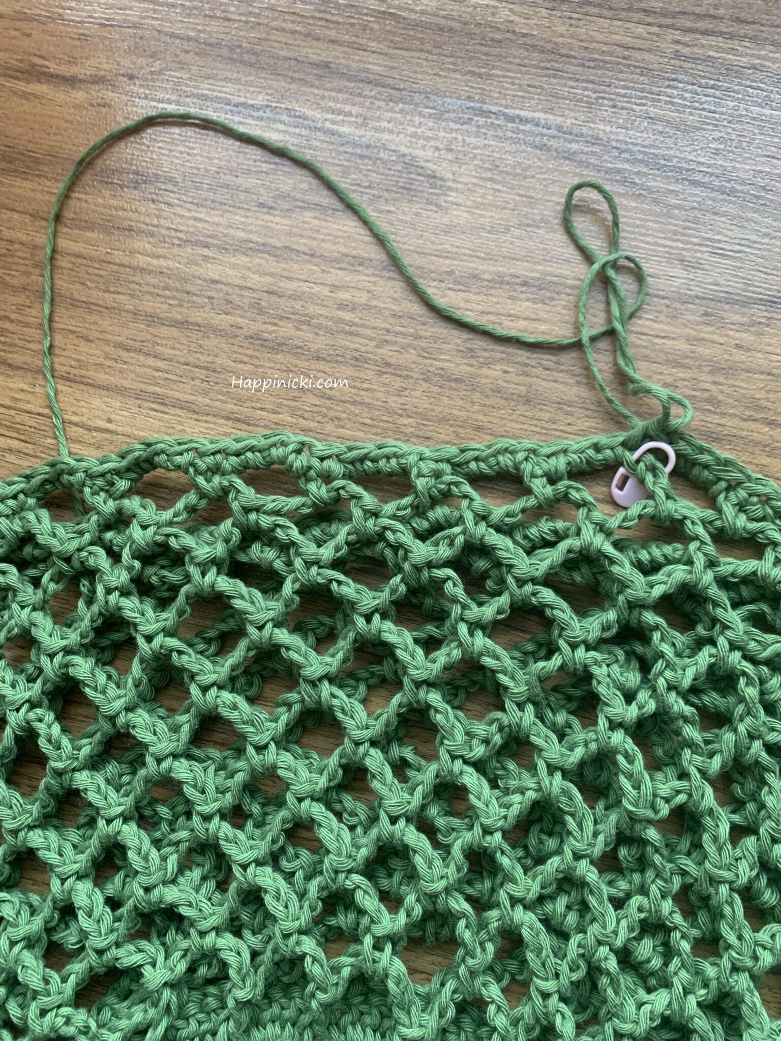 Foldable Crochet Market Bag Free Pattern - Happinicki